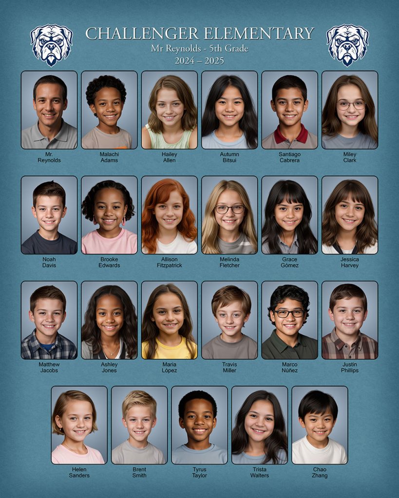 EZ Composites - Vertical Grid Template (9-375 Students) - Pixnub