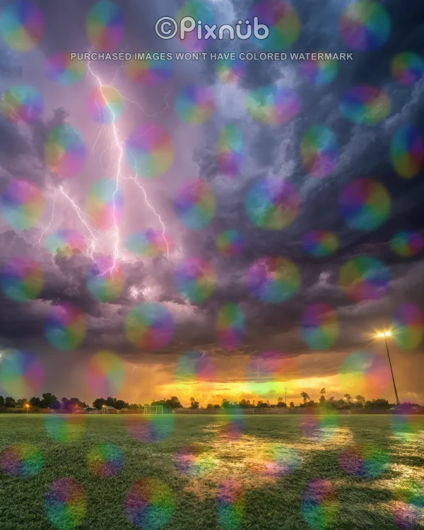 Thunder Field - Digital Background - Pixnub