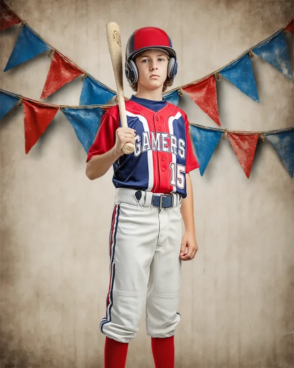 Baseball Flags - Digital Backgrounds (Set of 4) - Pixnub