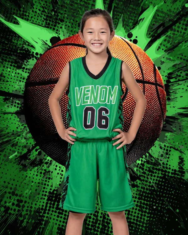 Comic Pow Basketball - Digital Background - Pixnub