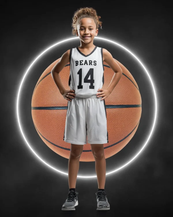 Basketball Energy Ring - Digital Background - Pixnub